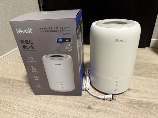 美品⭐︎Levoit Dual 100 加湿器 ホワイト 取扱説明書と箱付き - キャロット（Karrot）