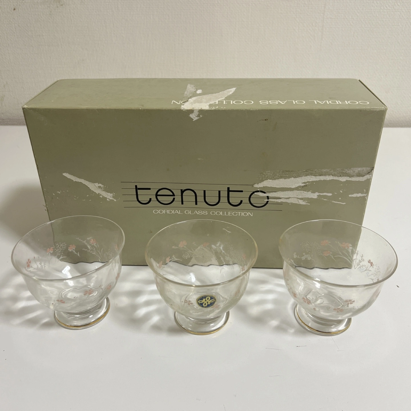 [食器] ホーヤ HOYA tenuto お茶用 コップ 3個セット - キャロット（Karrot）